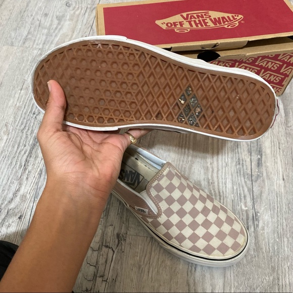 Vans | Shoes | Mahogany Rose Checkered Classic Slip On Vans | Poshmark